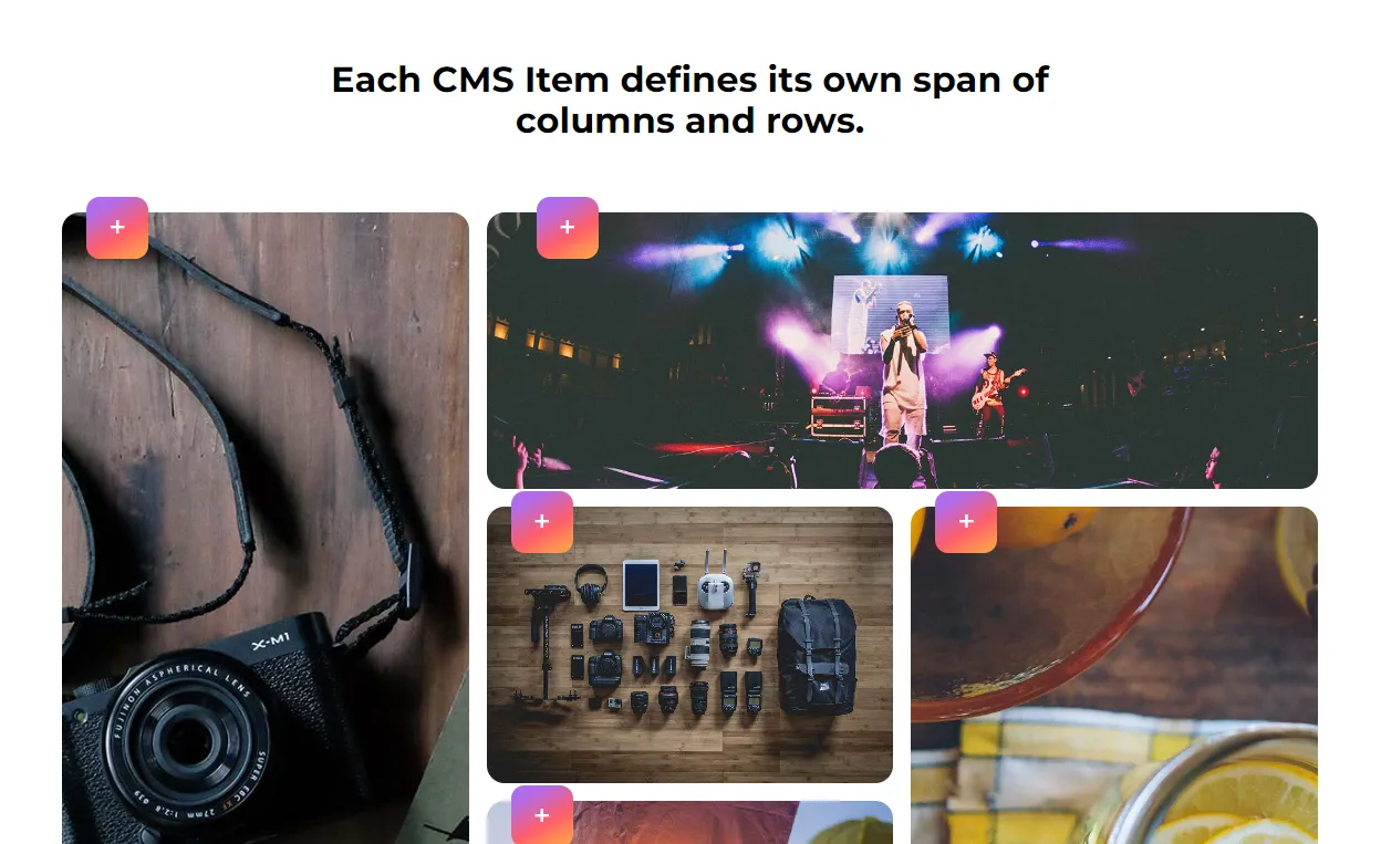 Variable Collection Item Sizes in a Grid Layout | Webflow Layout Techniques | Sygnal-U