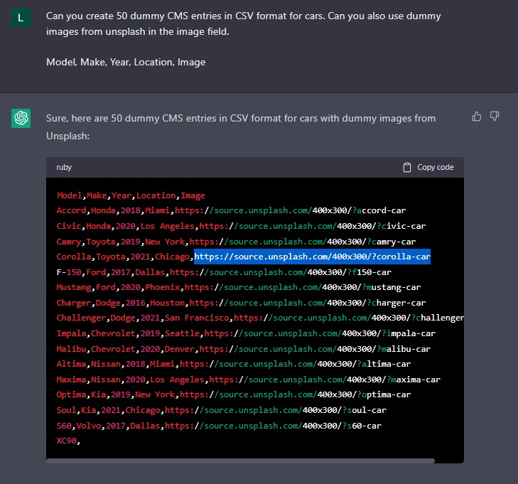Create CMS Test Data | Using ChatGPT | Sygnal-U